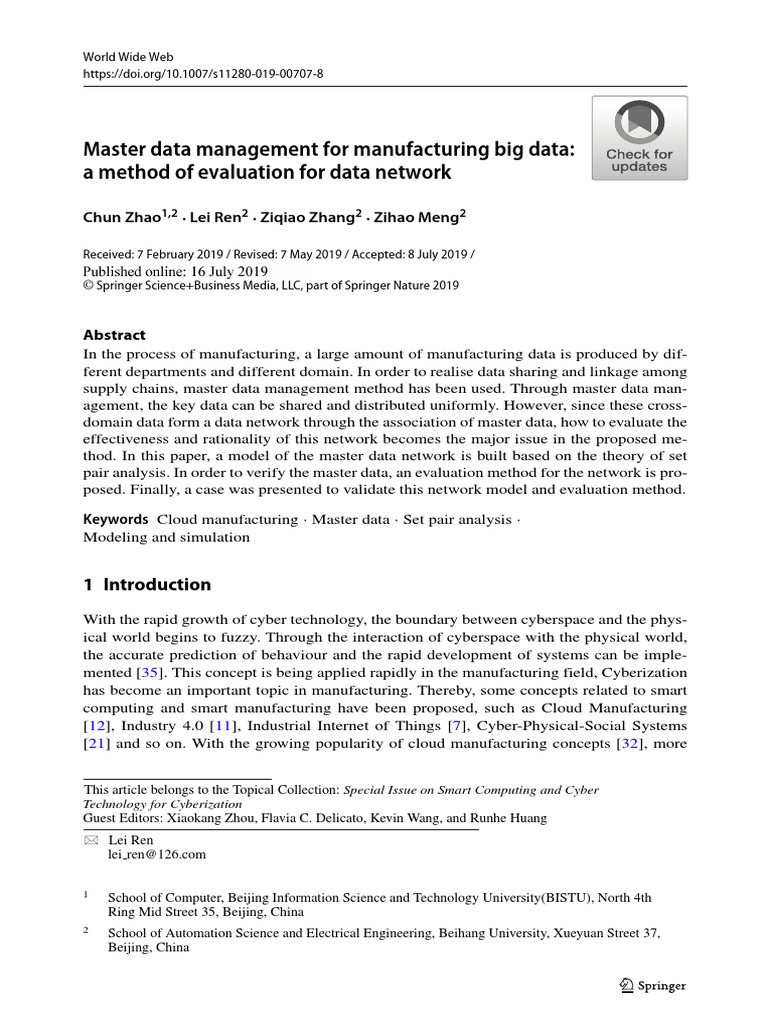 Master Data of Management and SI | PDF | Databases | Cloud Computing