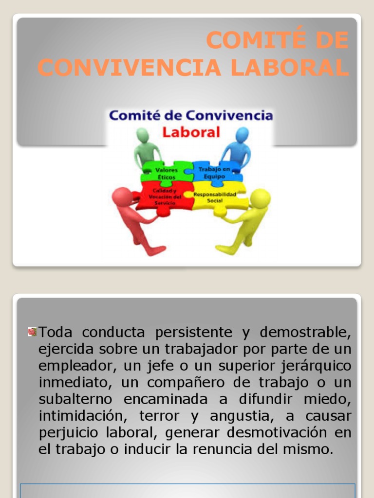 Comité de Convivencia Laboral Capacitación | PDF