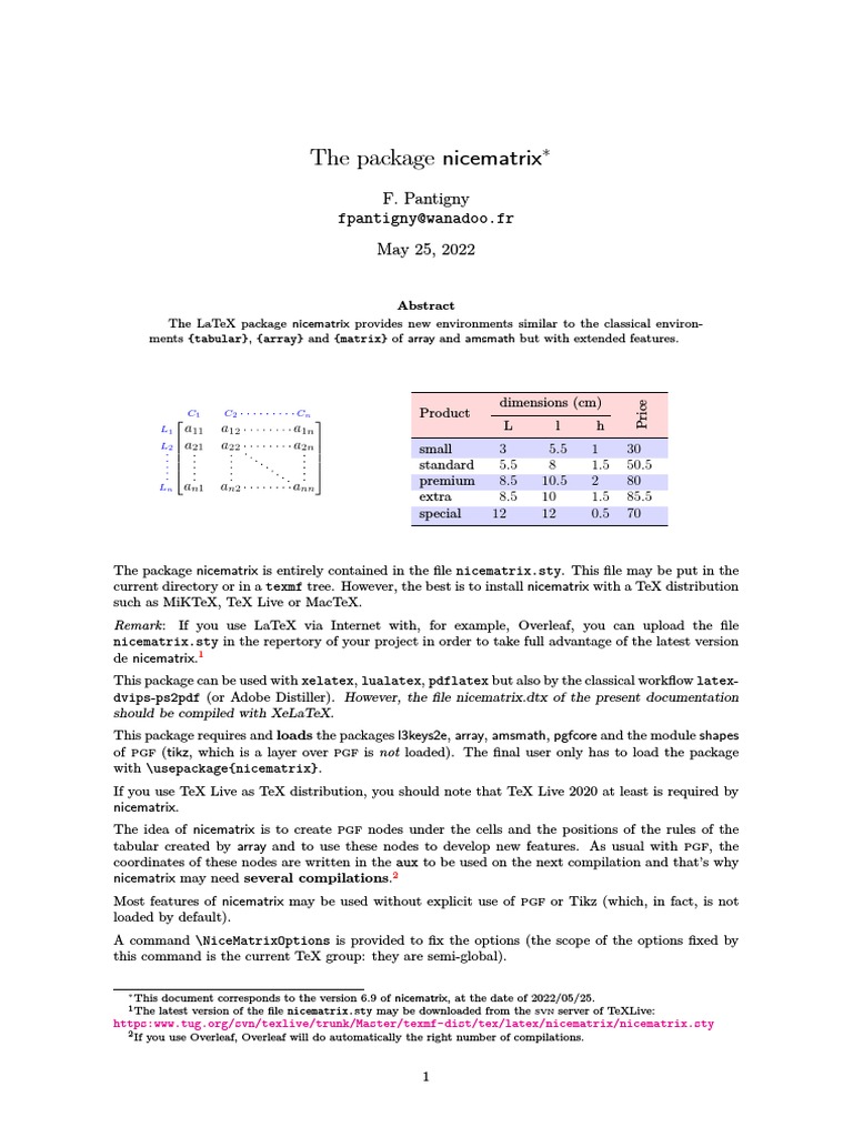 Nice Matrix | PDF | Matrix (Mathematics)