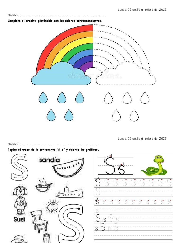 17.actividades Preparatoria-Los Colores Del Arcoiris | PDF