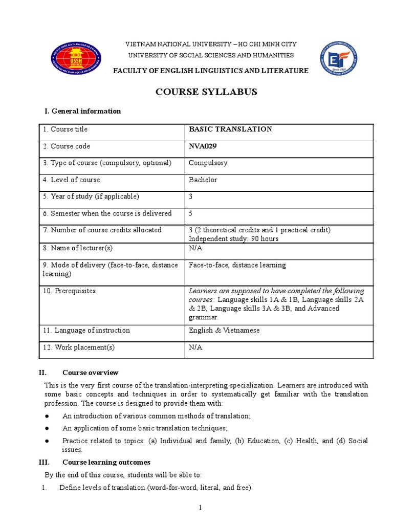 Dti - Basic Translation (1 - 2021) | PDF | Translations | Rubric (Academic)