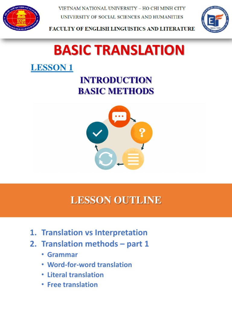 KHXHNV - Basic Translation Practice - Lesson 1 - Introduction | PDF