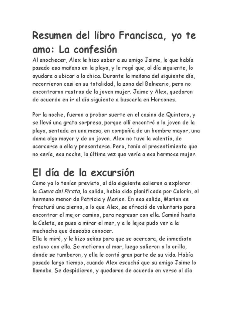 Resumen Del Libro Francisca | PDF