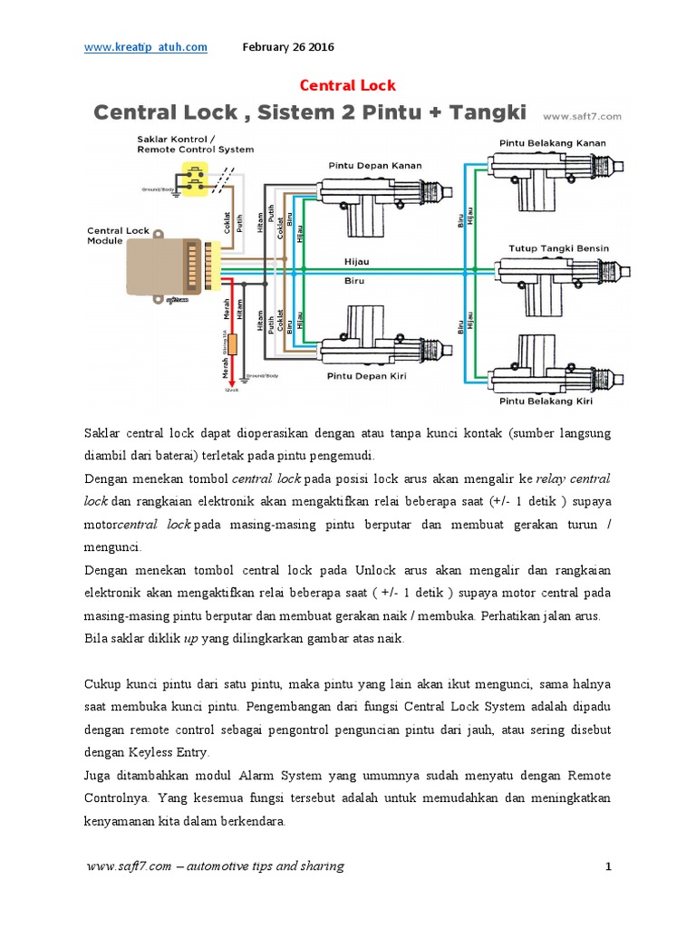 Skema Central Lock Universal | PDF | Bisnis | Komputer