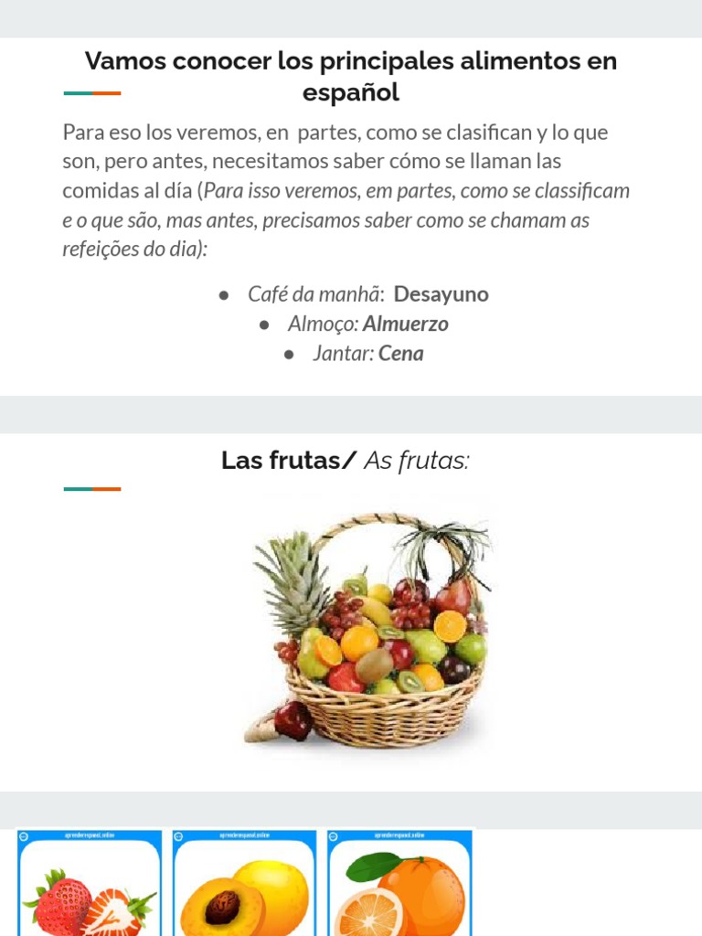 Las Comidas y Verbo Gustar | PDF