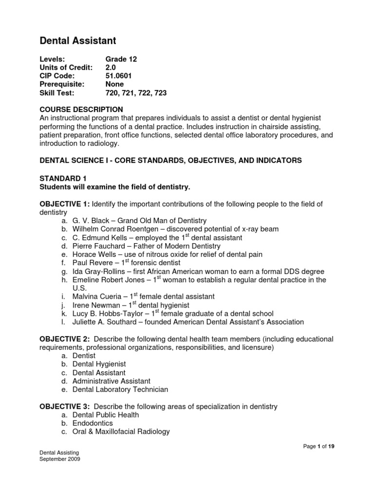 Dental Assistant | PDF | Oral Hygiene | Dentistry