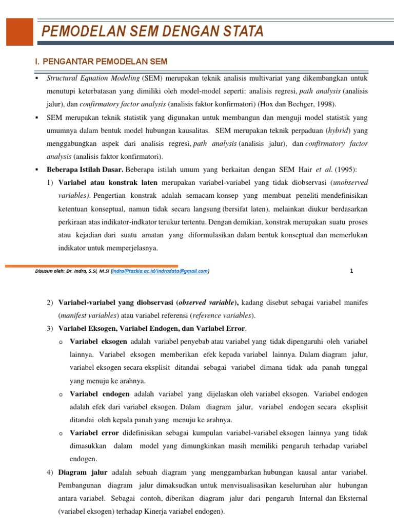 Modul Sem Stata 2 | PDF