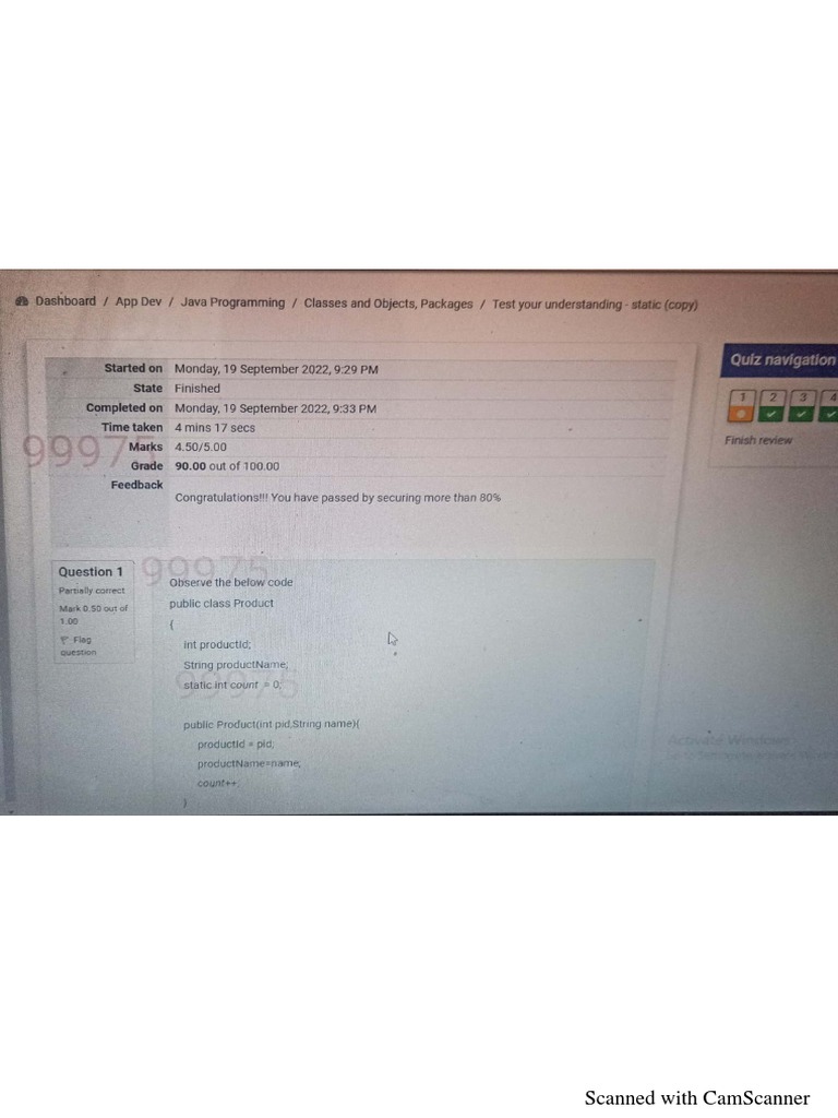 Java Static Quize | PDF