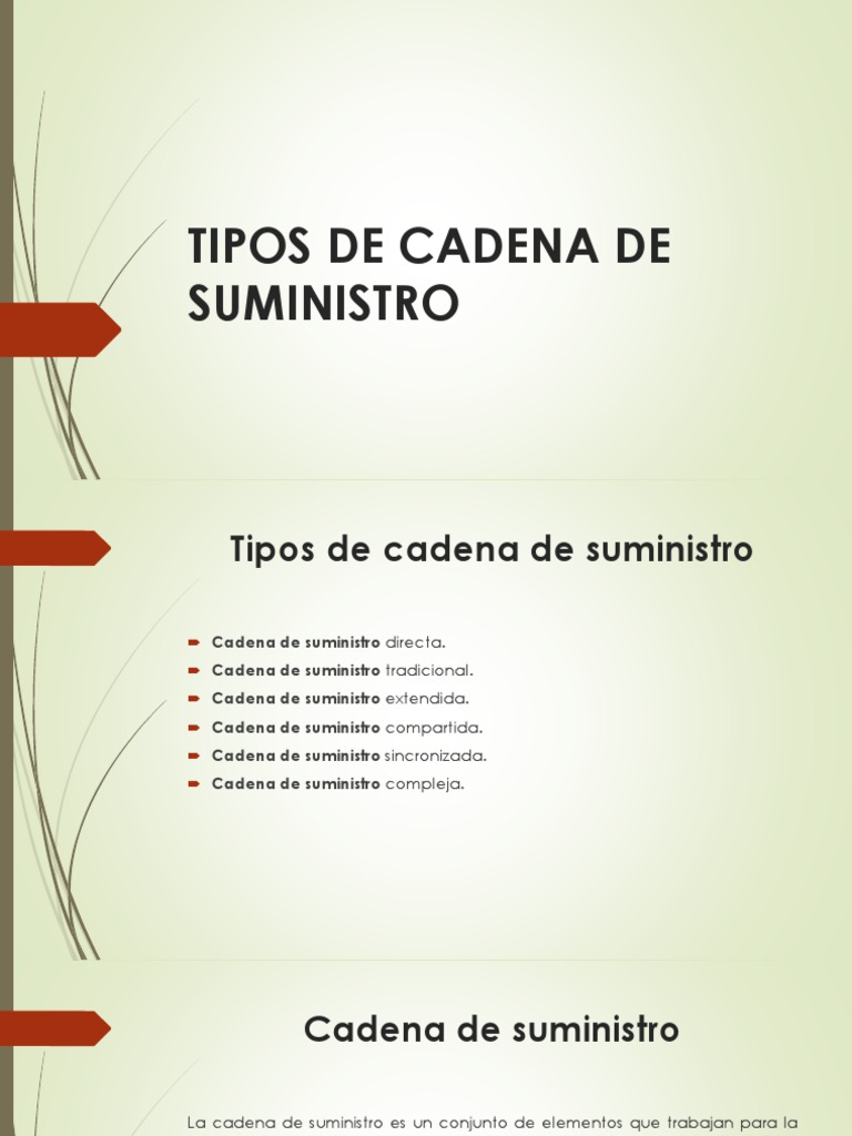 Tipos de Cadena de Suministro | PDF | Logística | Business
