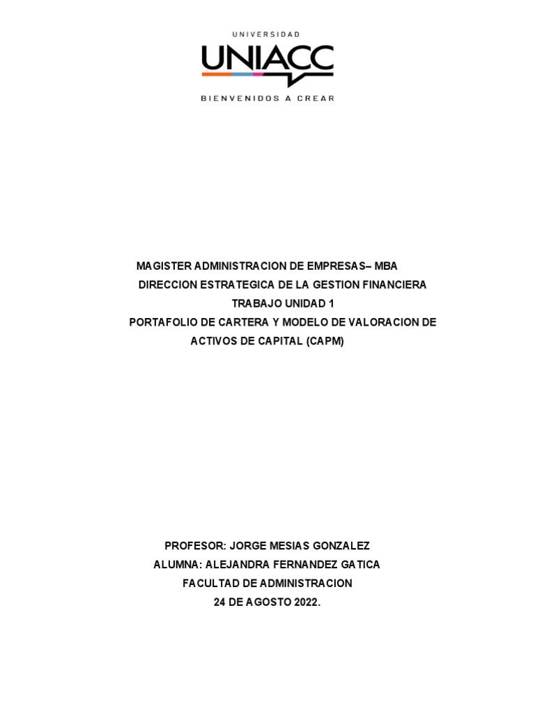 Análisis CAPM y Portafolio IPSA 2022 | PDF | Finanzas y dinero