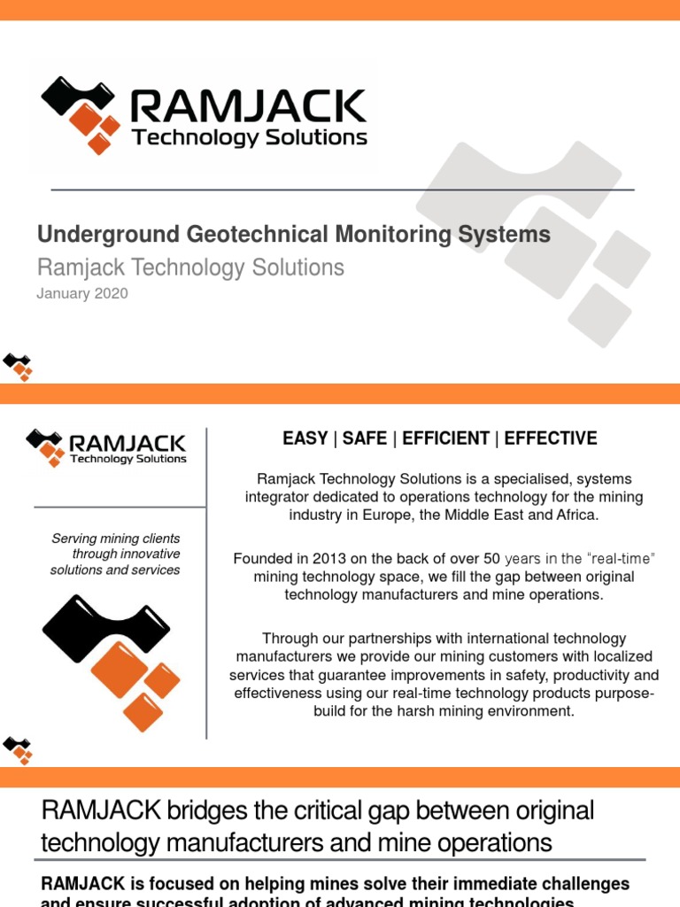 Ramjack Geotechnical Monitoring | PDF | Telemetry | Geotechnical Engineering