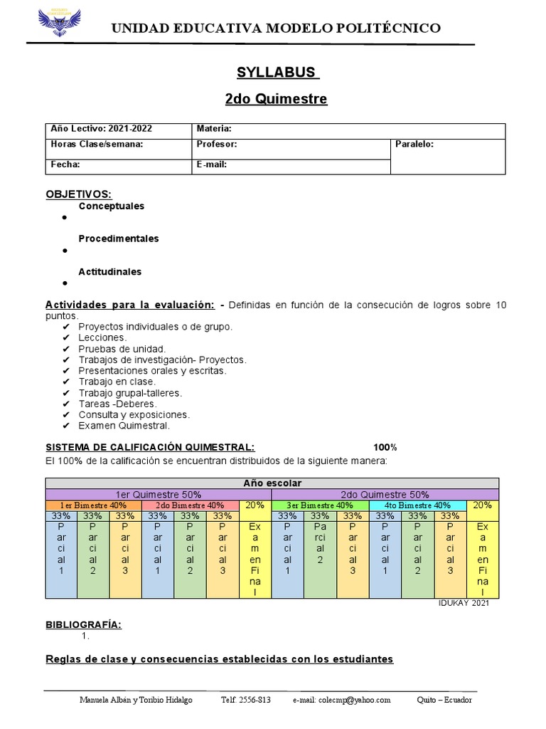 Recurso 1 Formato Nuevo Del Syllabus | PDF