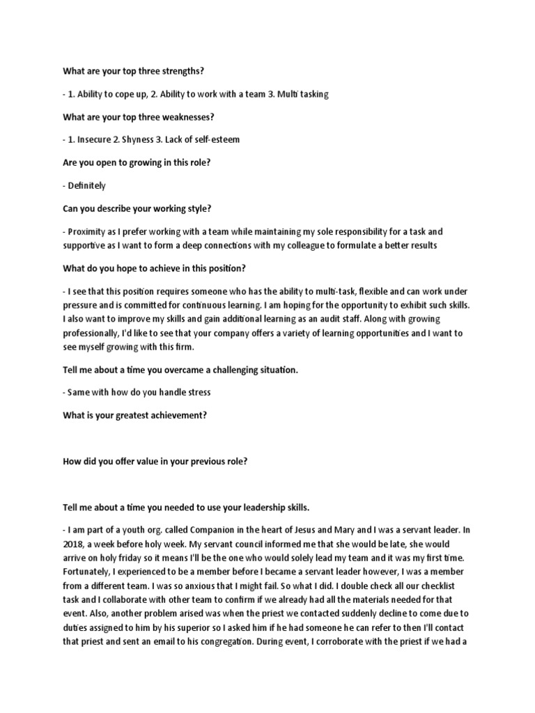 Audit Interview | PDF | Audit | Income