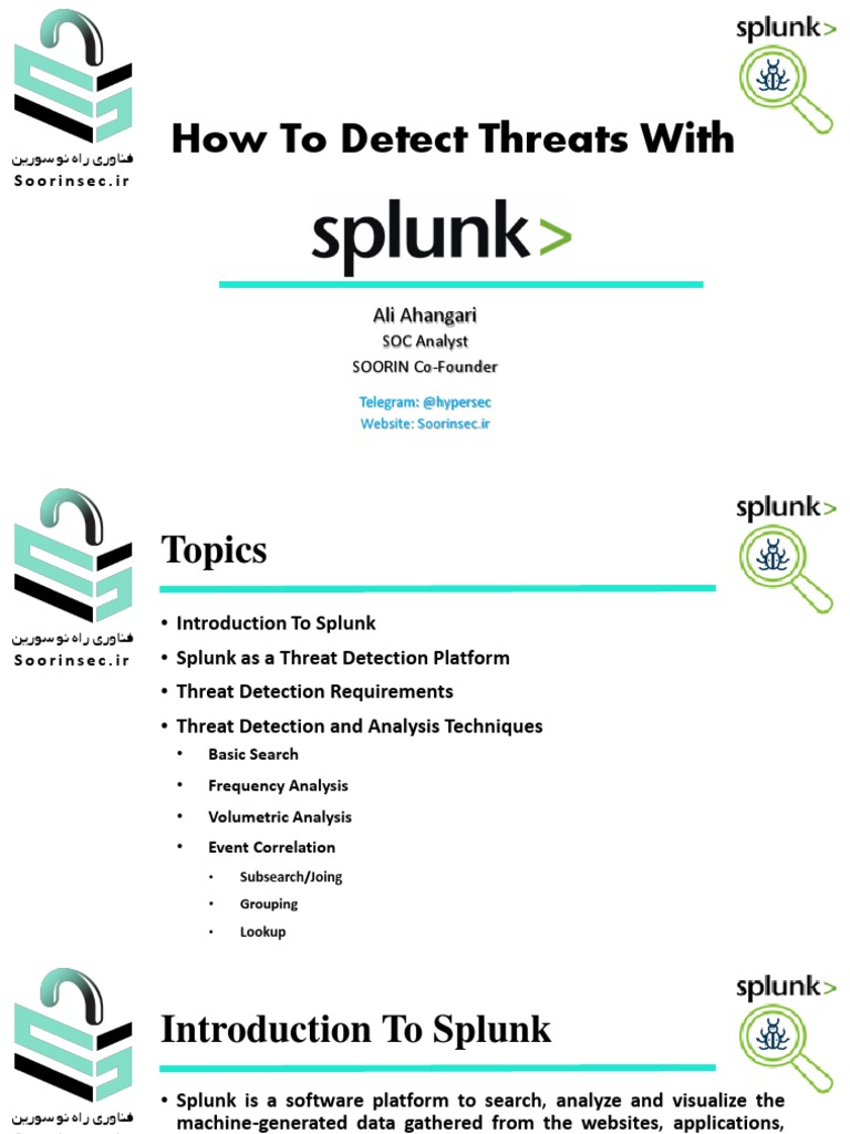 How to Detect Threats with Splunk | PDF | Computing | Information Technology