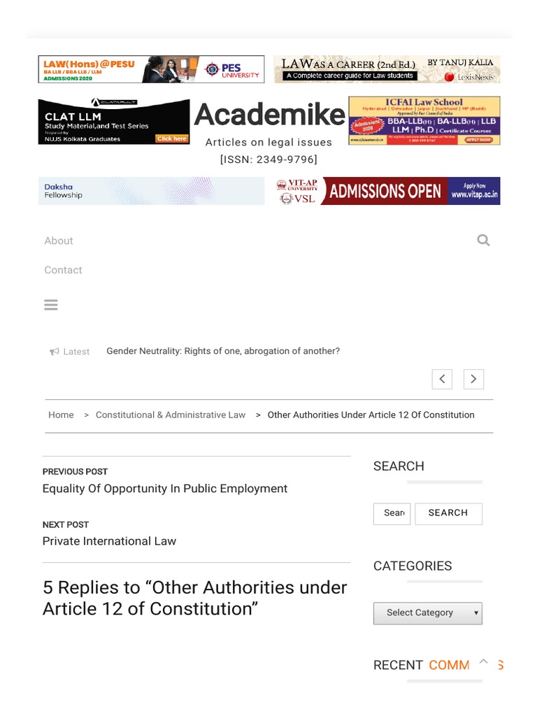 Authorities Defined Under Article 12 | PDF | U.S. State | Supreme Court ...