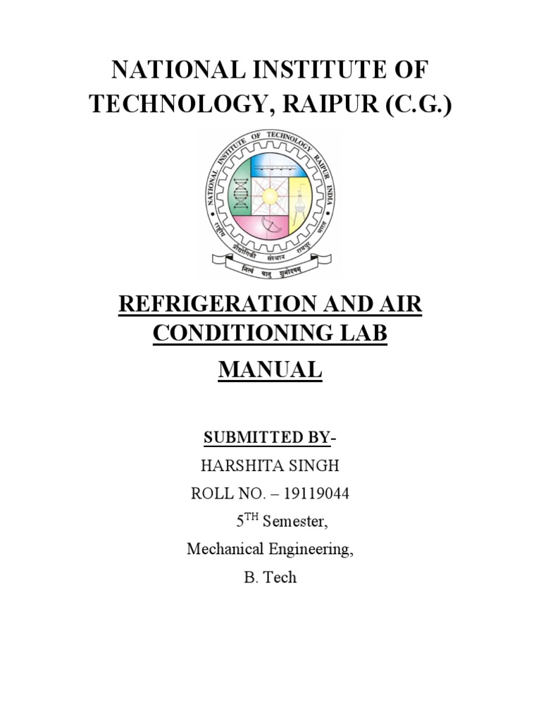 Rac Lab Manual | PDF | Refrigerator | Latent Heat