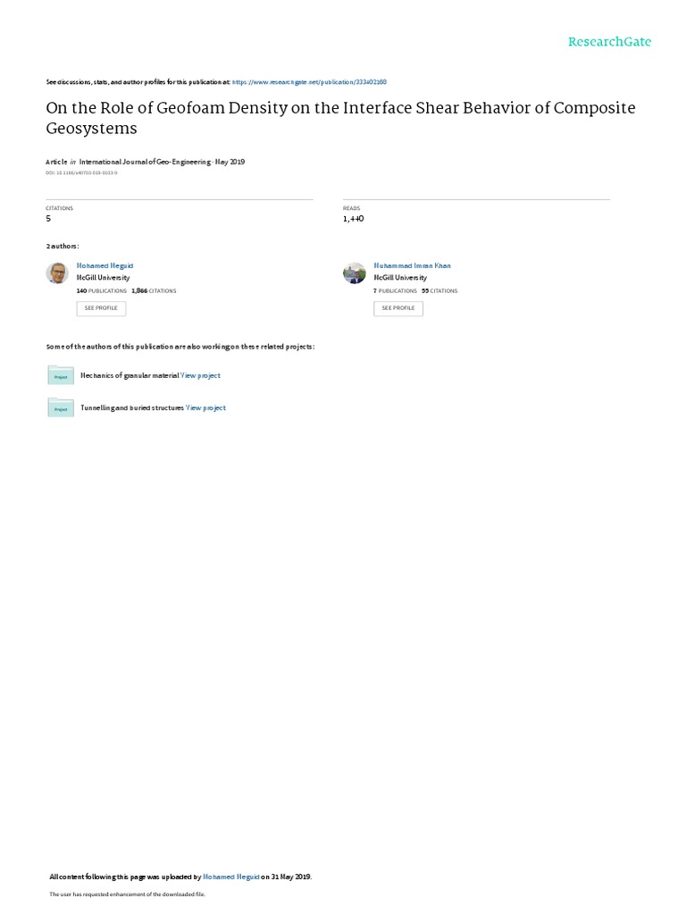 Meguid Et Al-2019-International Journal of Geo-Engineering | PDF ...