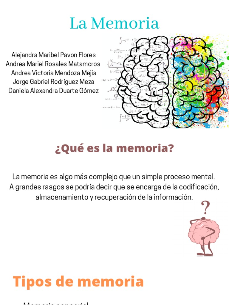 La Memoria Pdf Memoria Información