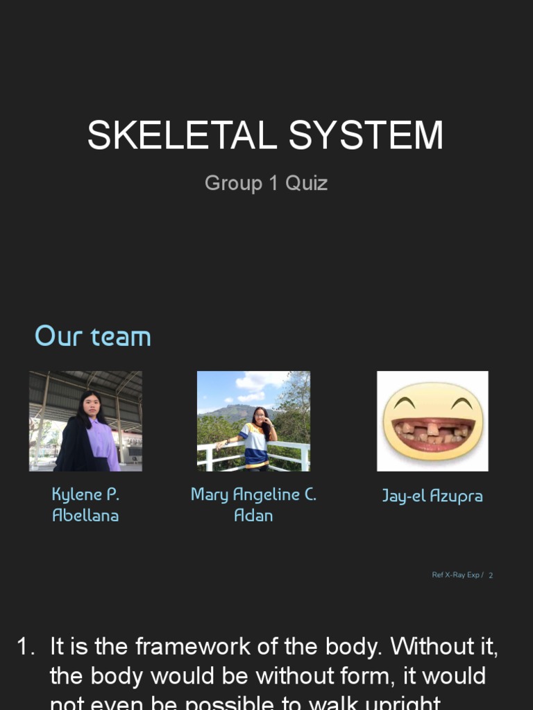 Skeletal System Quiz and Answers | PDF