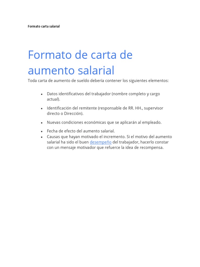 Formato Carta Salarial | PDF | Negocios