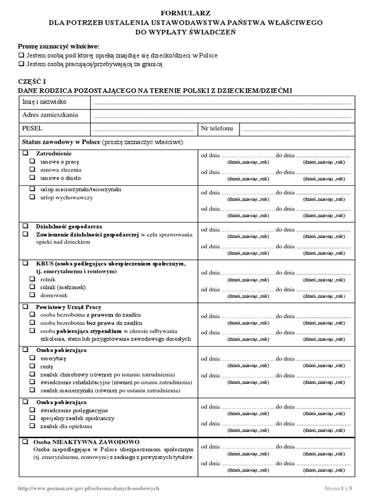 formularz_dla_potrzeb_ustalenia_panstwa_wlasciwego_do_wyplaty_swiadczen ...