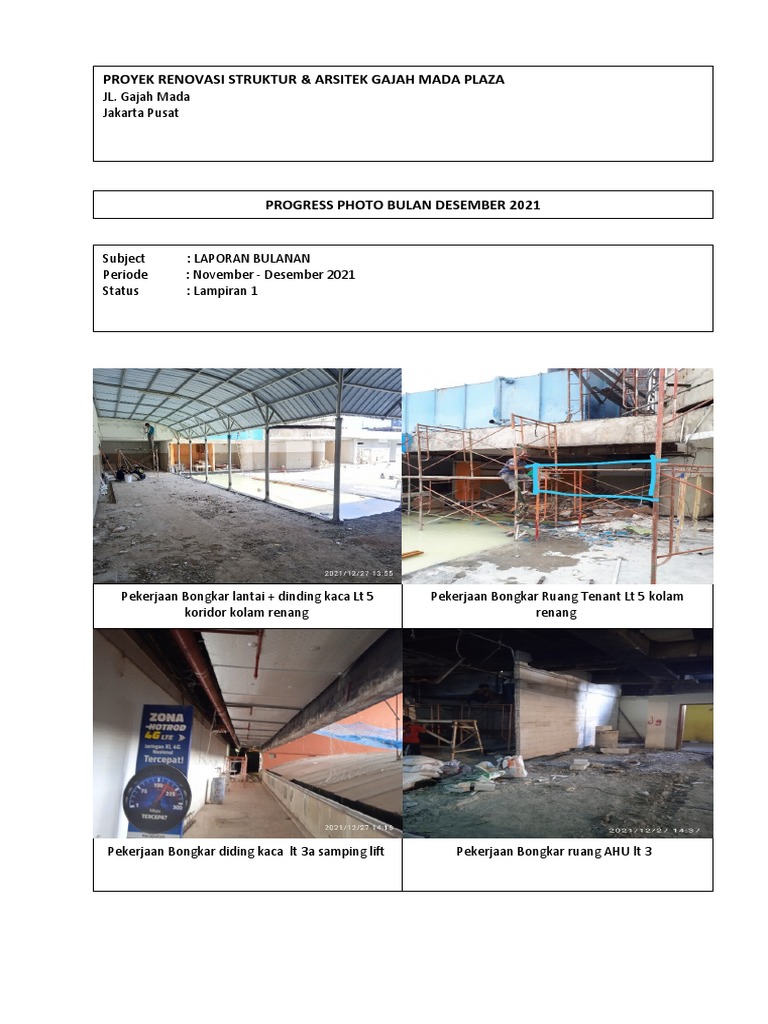 Lampiran Foto Progress Januari 22 | PDF