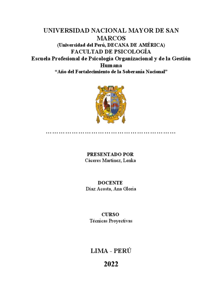Informe Final Proyectivas | Descargar gratis PDF | Las emociones ... Informe Final Proyectivas | Descargar gratis PDF | Las emociones ...