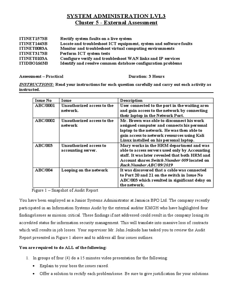 System Admin Level 3: Network Security Assessment | PDF | Computer ...