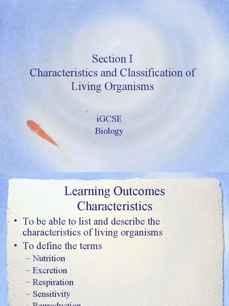 Ks4 Characteristics and Classification of Living Organisms | PDF | Cell ...