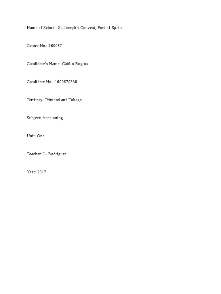 Accounting IA Sample Unit 1 | Download Free PDF | Internal Control ...