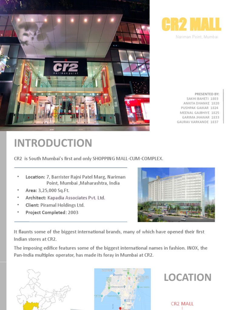 Cr2 Mall Case Study | PDF | Elevator | Mumbai
