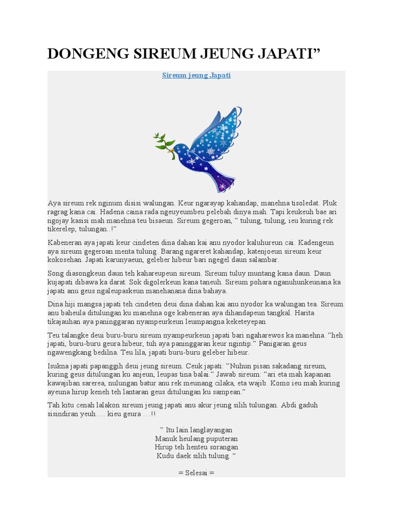 Dongeng Sireum Jeung Japati | PDF