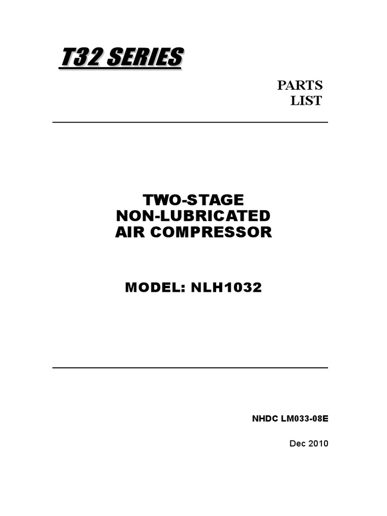 Parts List (NLH1032) | PDF | Piston | Valve