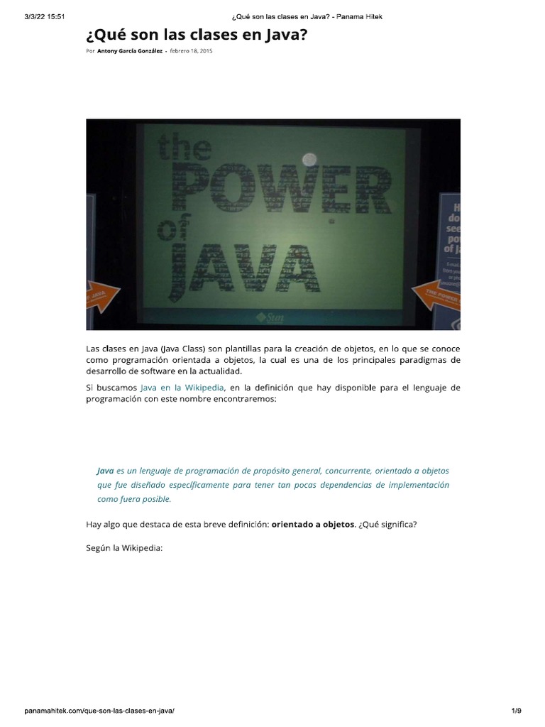 Clases en Java | PDF