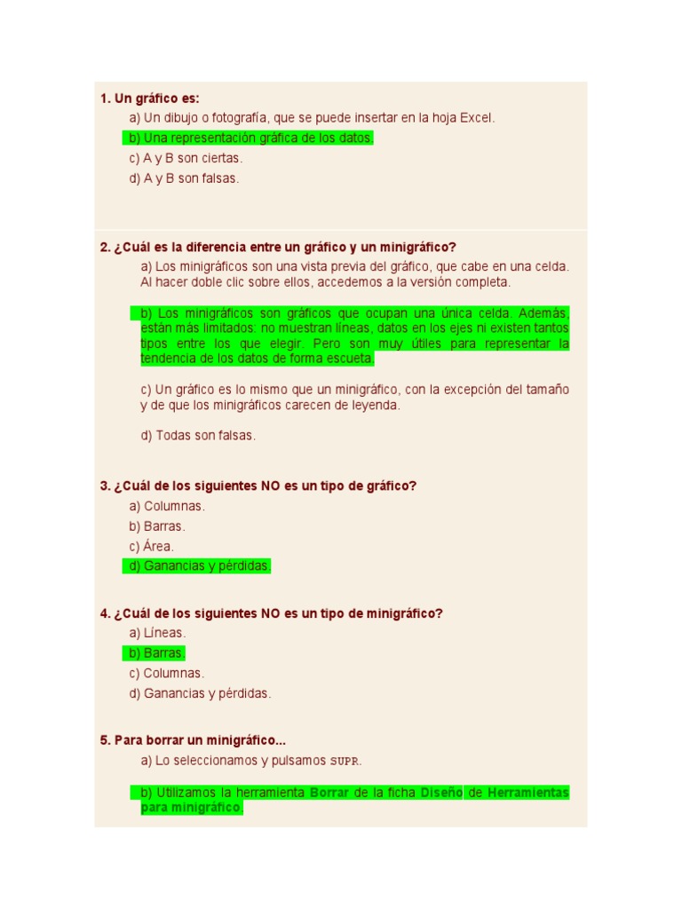 Minigráficos en Excel: Inserción y Borrado | PDF | Informática | Software