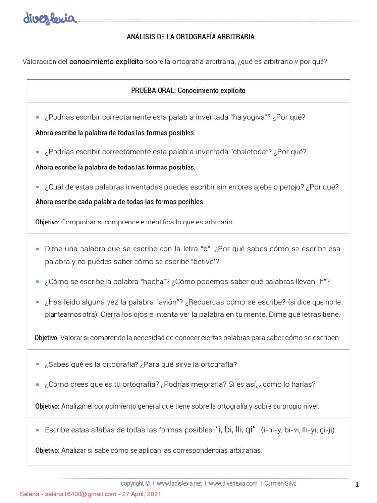 Valorar-La-Ortografia Arbitraria | PDF