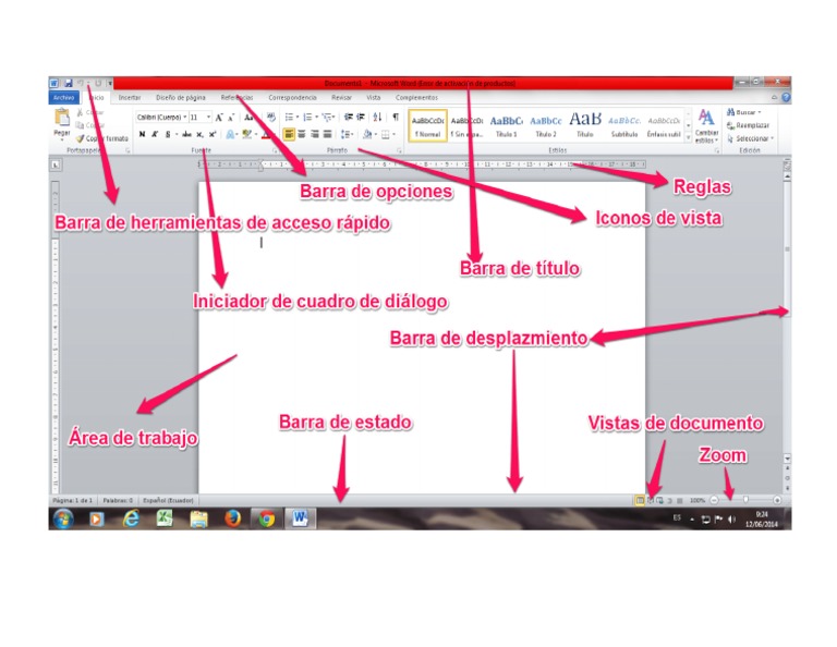 02 - Partes de La Pantalla de Word | PDF