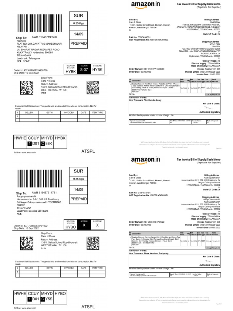 Amazon10 09 2022 | PDF | Invoice | Value Added Tax Amazon10 09 2022 | PDF | Invoice | Value Added Tax