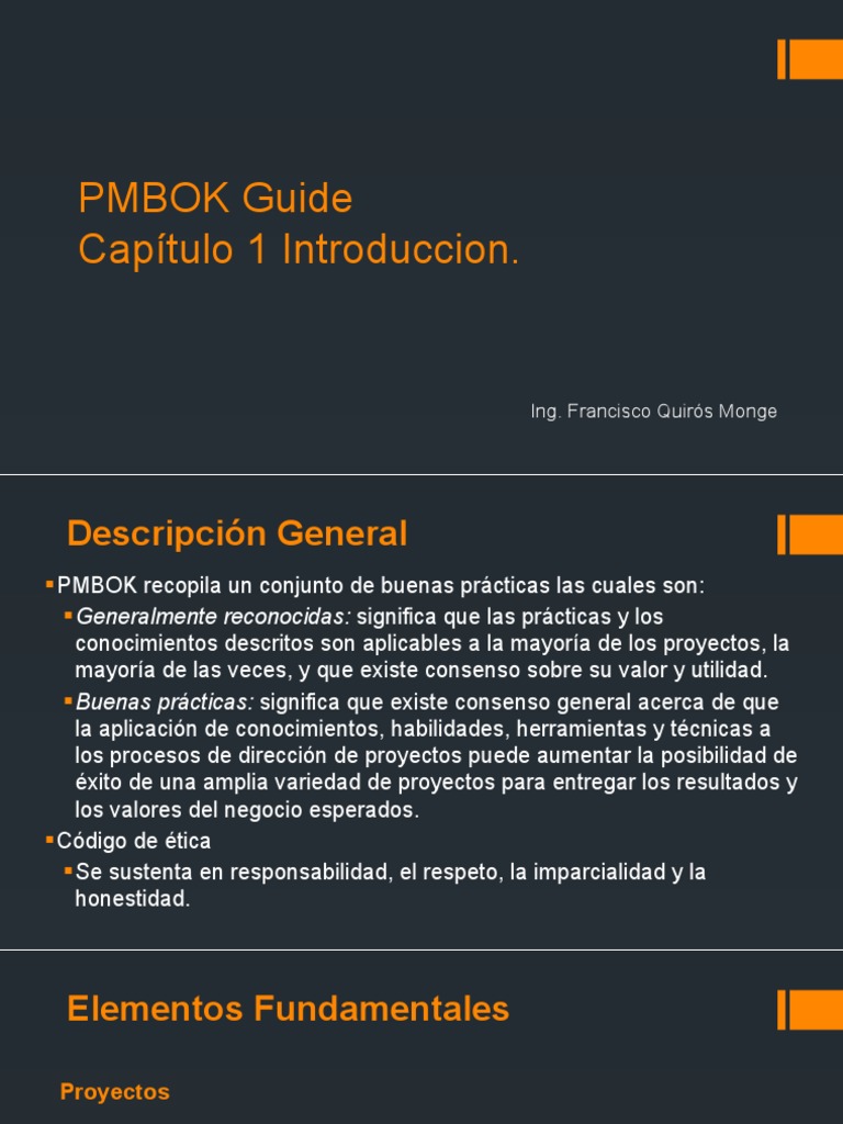 Capitulo 1 Introduccion PMBOK Guide | PDF | Evaluación del ciclo de vida | Business