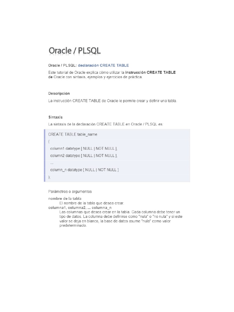 PL SQL Basico | PDF