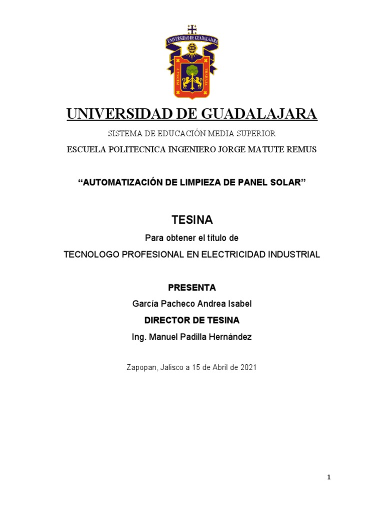 Limpieza de Paneles Solares Con Arduino | PDF | Controlador lógico ...