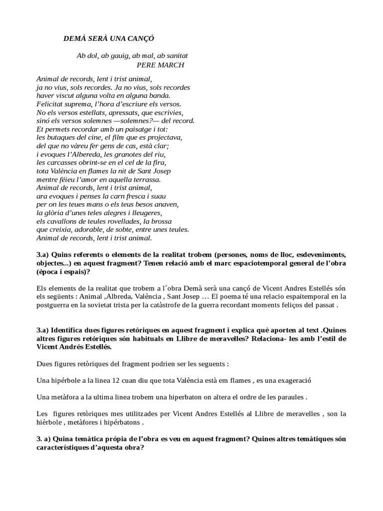 Treball Poemes Estellés | PDF