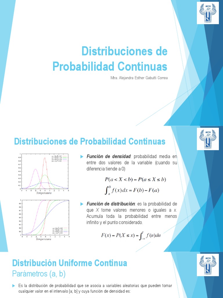 Distribuciones de Probabilidad Continuas | PDF | Distribución normal | Distribución de probabilidad