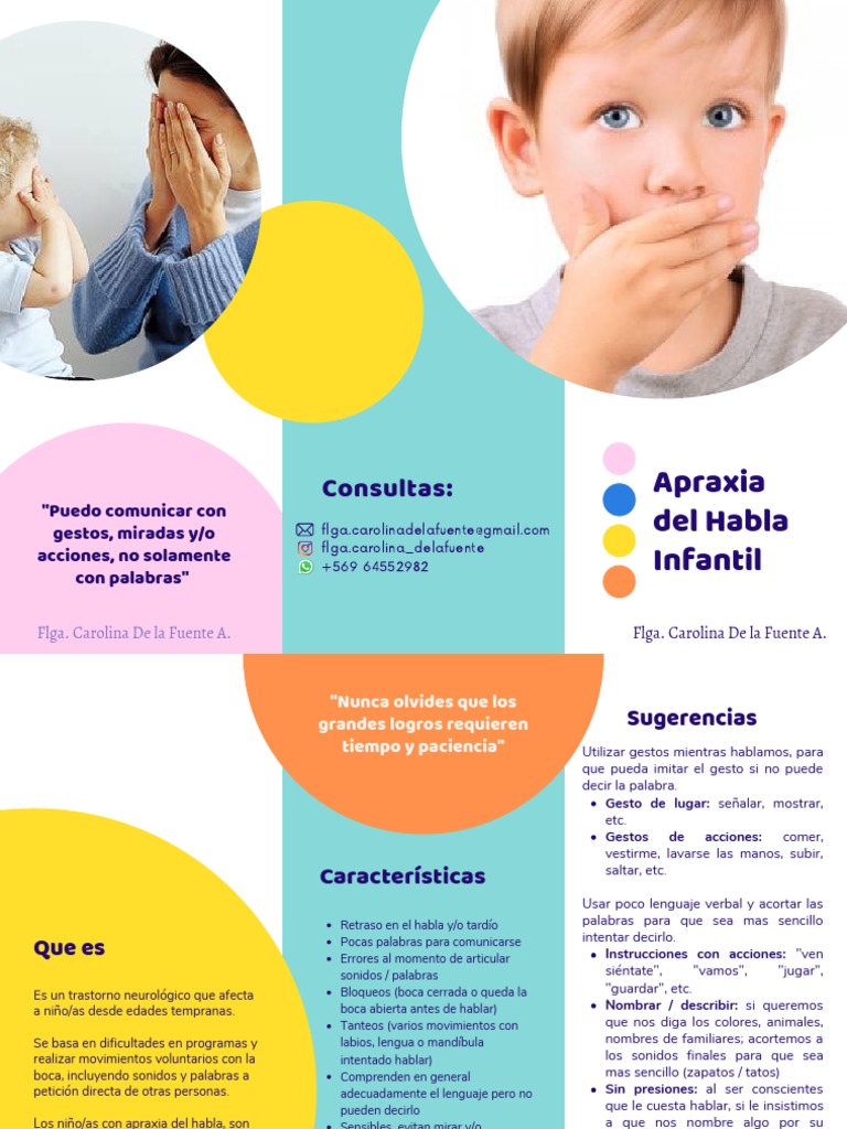 Apraxia del Habla Infantil: Causas, Características y Sugerencias | PDF ... Apraxia del Habla Infantil: Causas, Características y Sugerencias | PDF ...