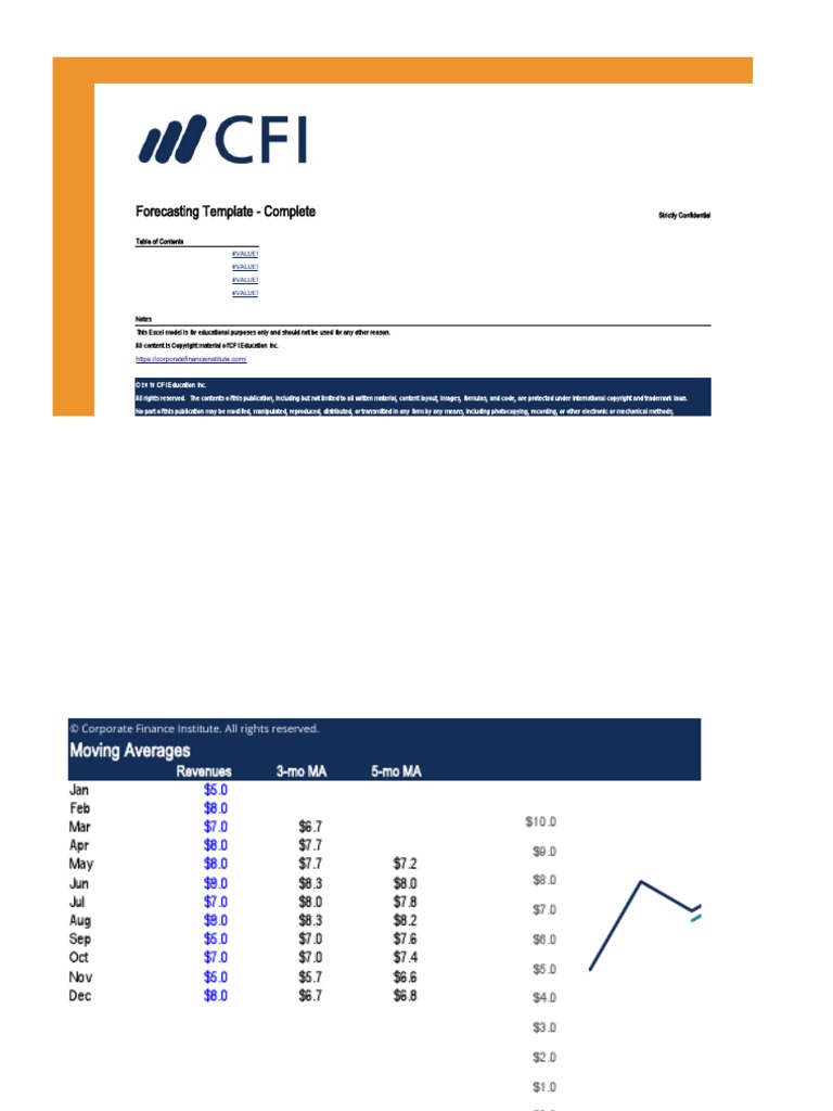 Forecasting Template - Complete | PDF | Errors And Residuals | Applied ...