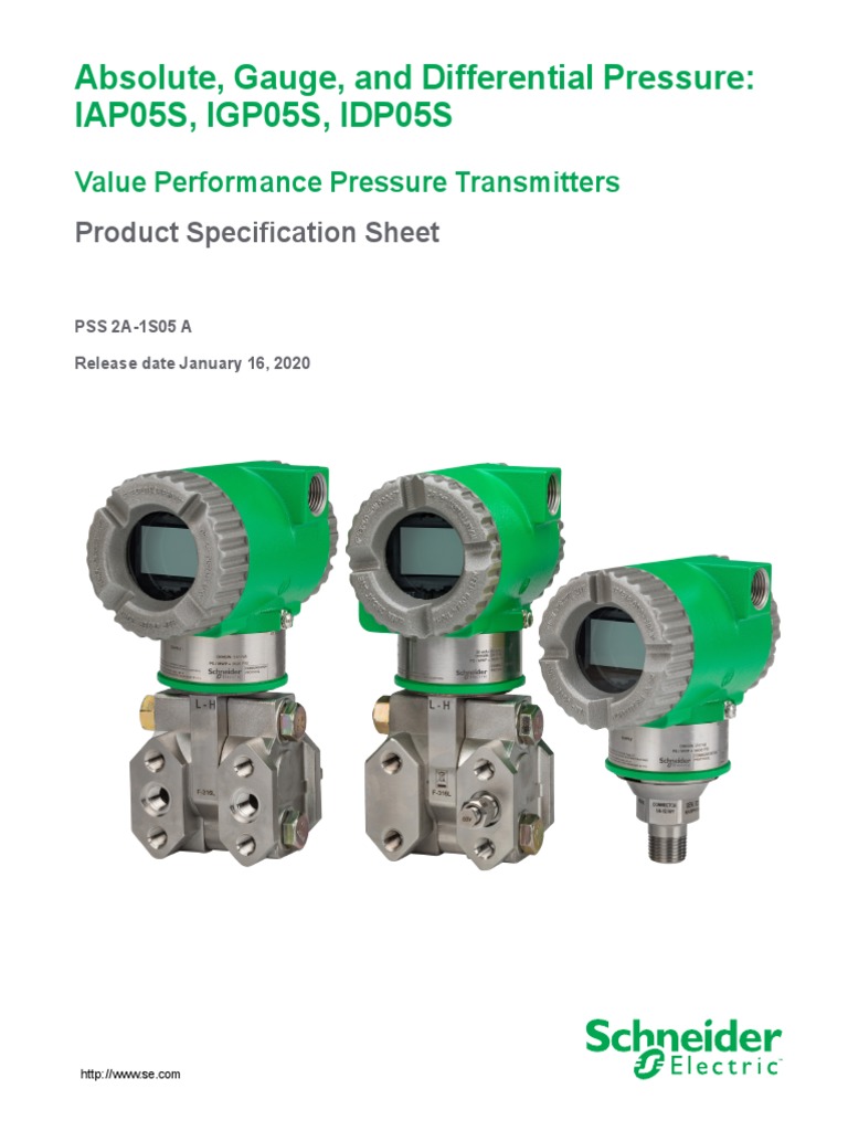 Pss - 2a-1s05a - e Value Performance | PDF | Pressure Measurement