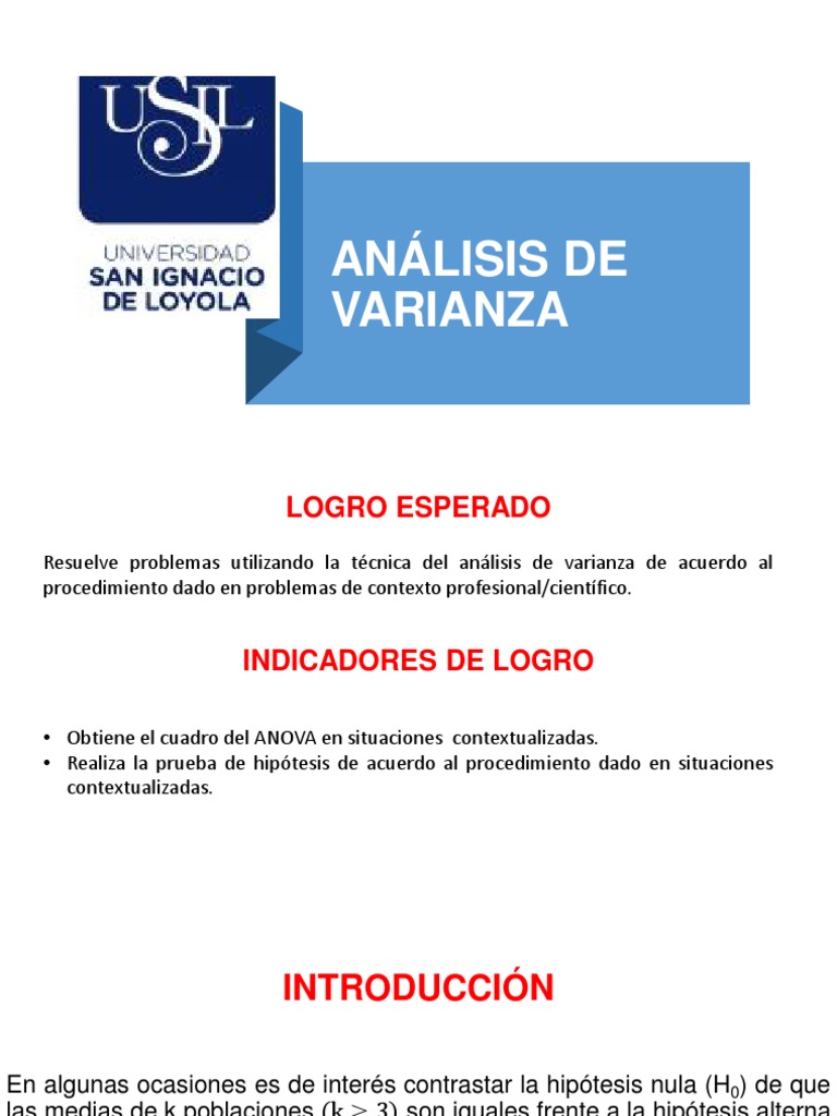 Analisis de Varianza | PDF | Análisis de variación | Diferencia