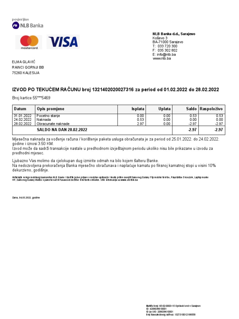 Izvod TRG Email 3 | PDF