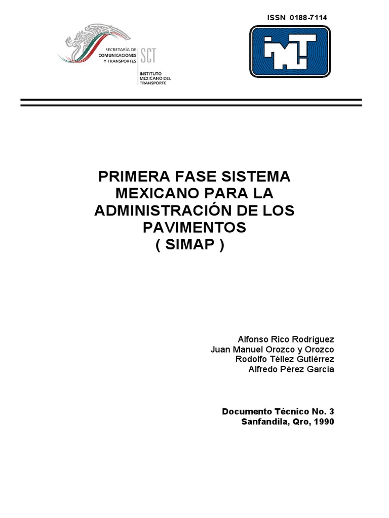 Primera Fase SIMAP: Metodología Pavimentos | PDF | La carretera | México