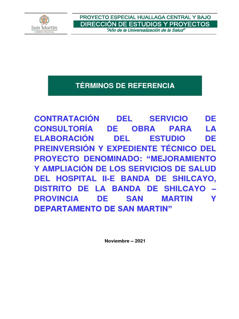 TDR PIP - Exp Tec. (DEYP) 15-11-21 | Descargar gratis PDF | Hospital | Población